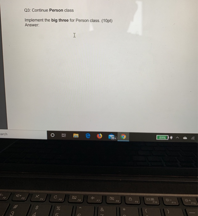 Solved Part I: Classes and Dynamic Memory. Q1: Implement a | Chegg.com