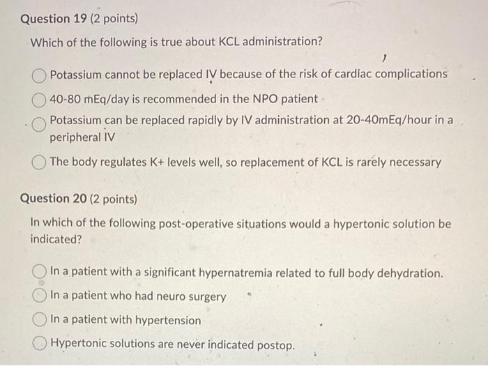 Solved Question 19 (2 points) Which of the following is true | Chegg.com