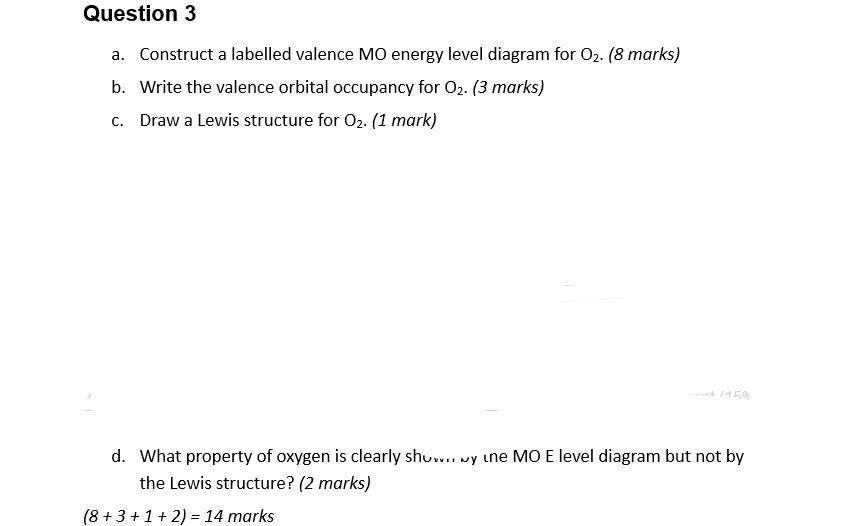 Solved Question 3 ﻿a. ﻿Construct a labelled valence MO | Chegg.com
