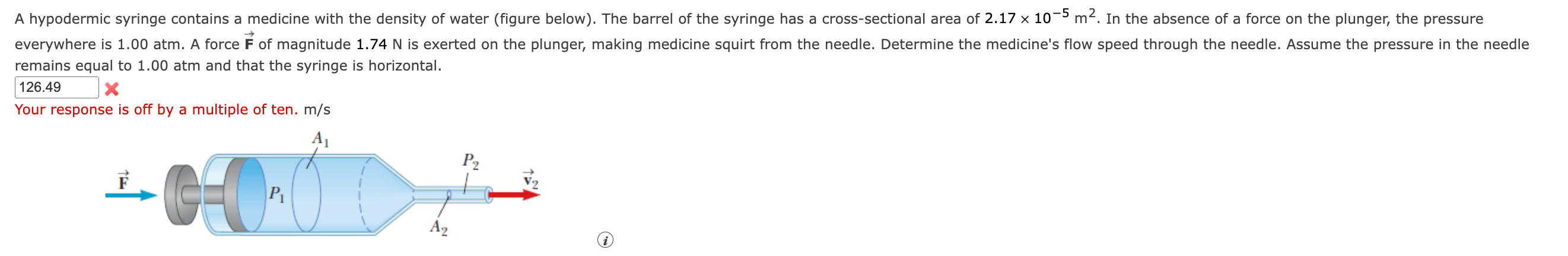Solved remains equal to 1.00atm and that the syringe is | Chegg.com