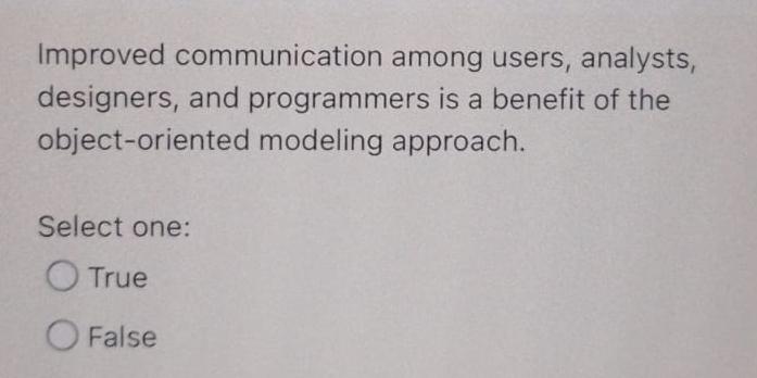 Solved Improved communication among users, analysts, | Chegg.com