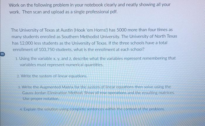Solved Work on the following problem in your notebook | Chegg.com