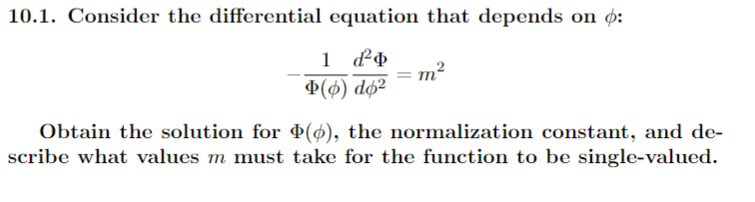 Solved 10.1. ﻿Consider the differential equation that | Chegg.com