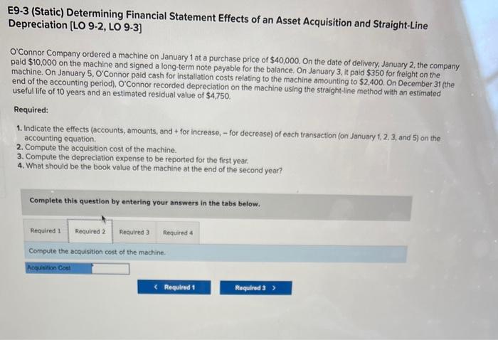 Solved E9-3 (Static) Determining Financial Statement Effects | Chegg.com