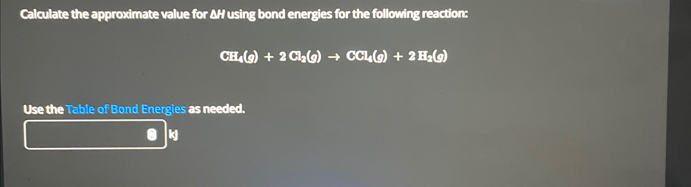 Solved Calculate the approximate value for NH using bond | Chegg.com