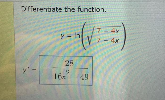 Solved Differentiate the function. | Chegg.com