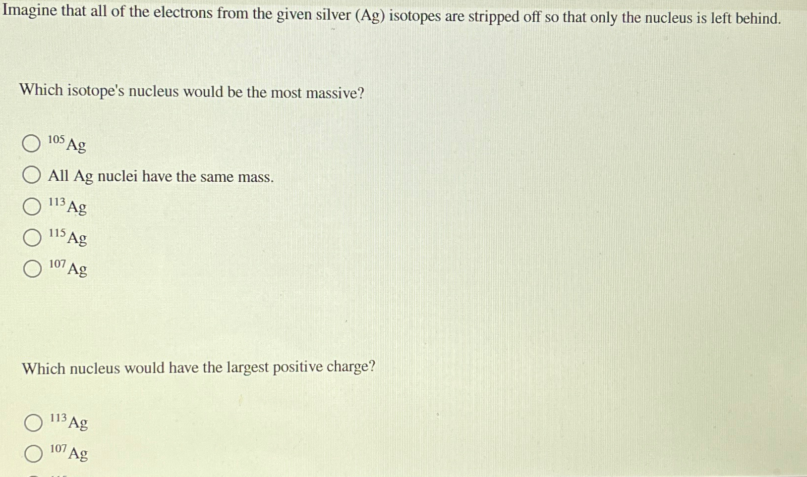 Solved Imagine that all of the electrons from the given | Chegg.com