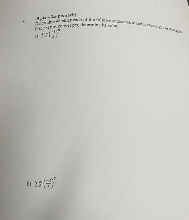 Solved 3. (5 pts −2.5pts each) Determine whether each of the | Chegg.com