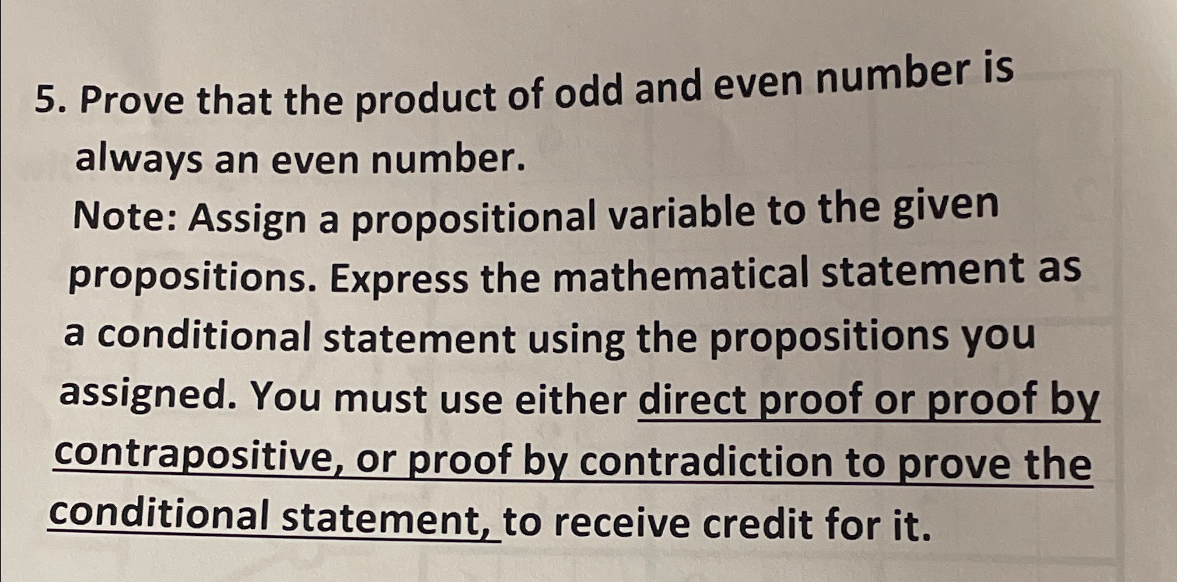 Solved Prove that the product of odd and even number is | Chegg.com