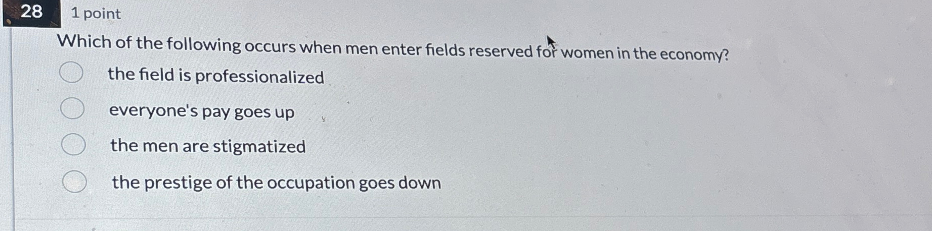 Solved 281 ﻿pointWhich of the following occurs when men | Chegg.com