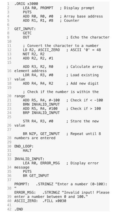 Solved why is this lc3 code giving me an error stating | Chegg.com