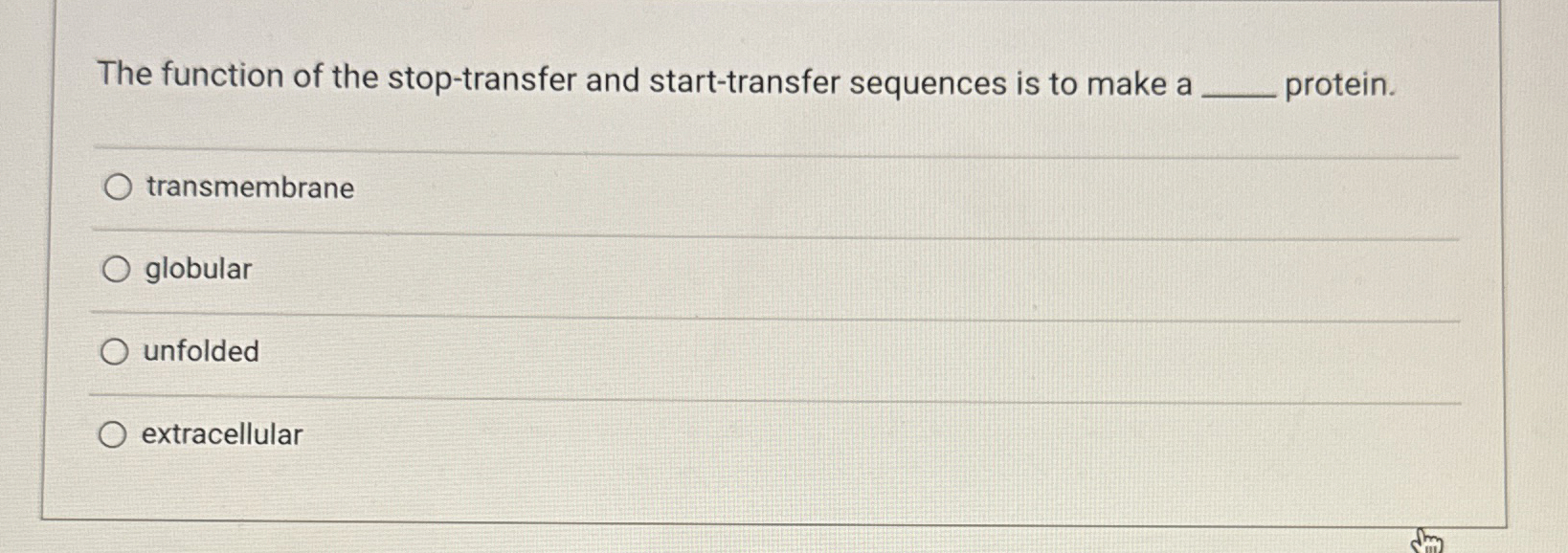 Solved The function of the stop-transfer and start-transfer | Chegg.com