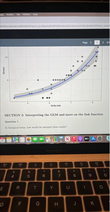 SEGTION 3: Interpreting the GLM and more on the link | Chegg.com