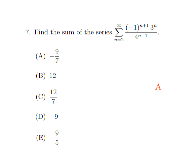 Solved Find the sum of the series | Chegg.com