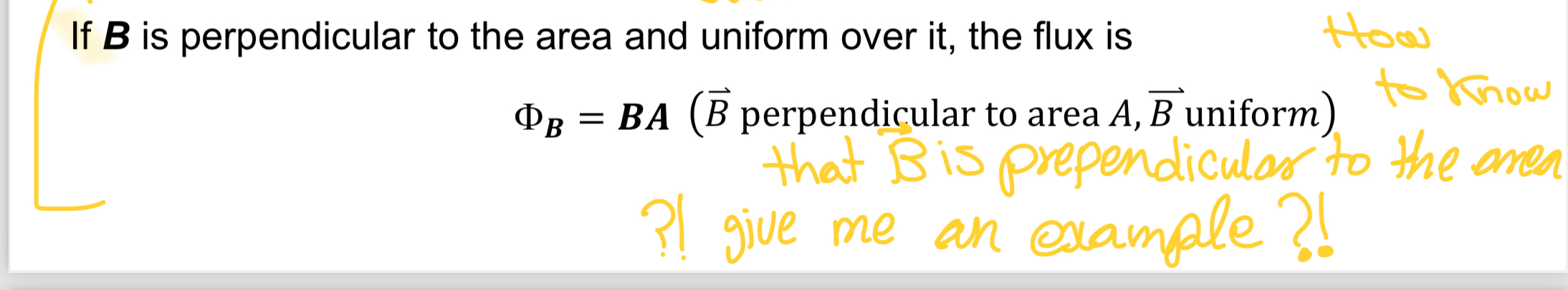 Solved If B ﻿is perpendicular to the area and uniform over | Chegg.com