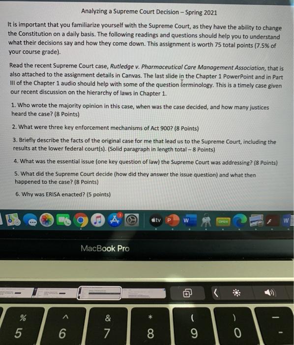 Solved Analyzing a Supreme Court Decision - Spring 2021 It | Chegg.com