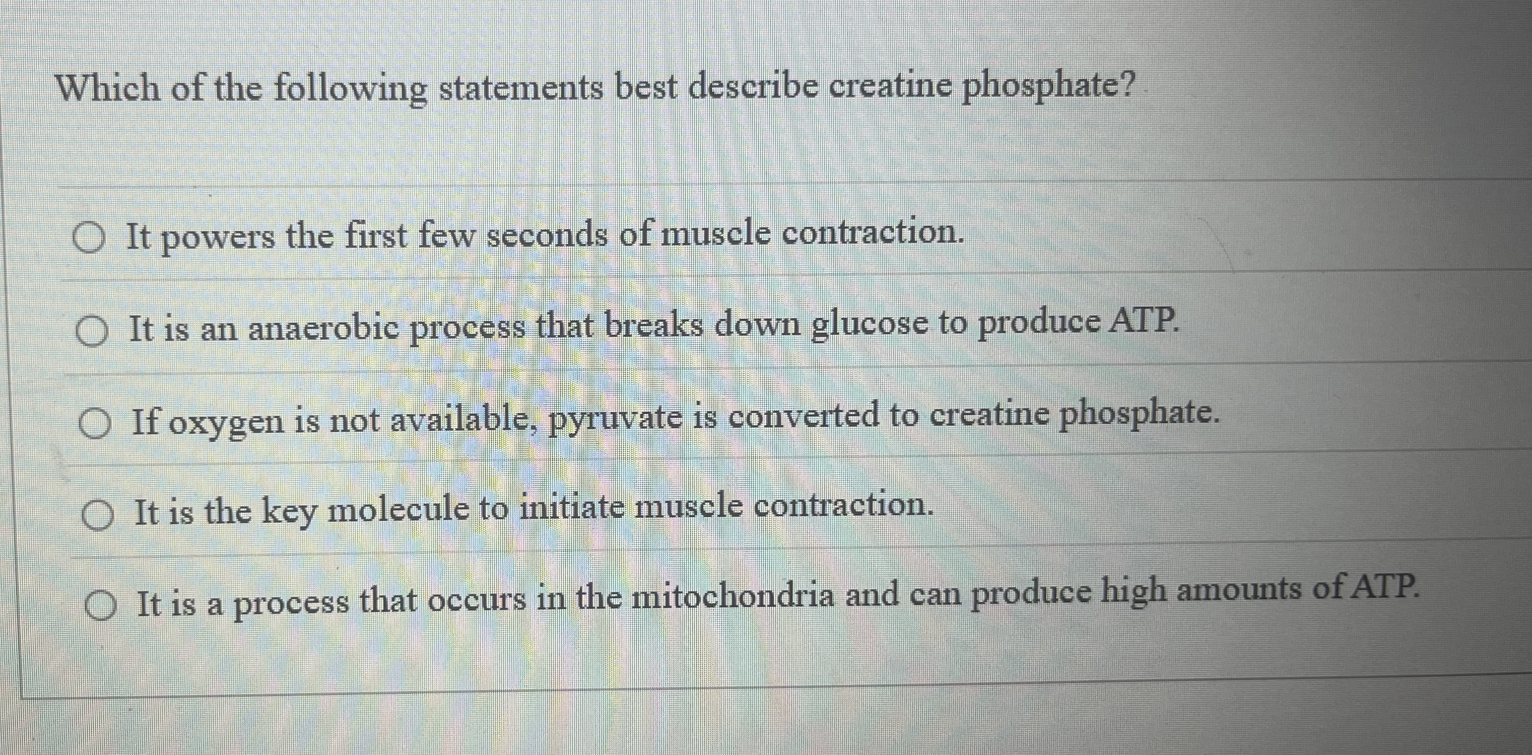Solved Which of the following statements best describe | Chegg.com