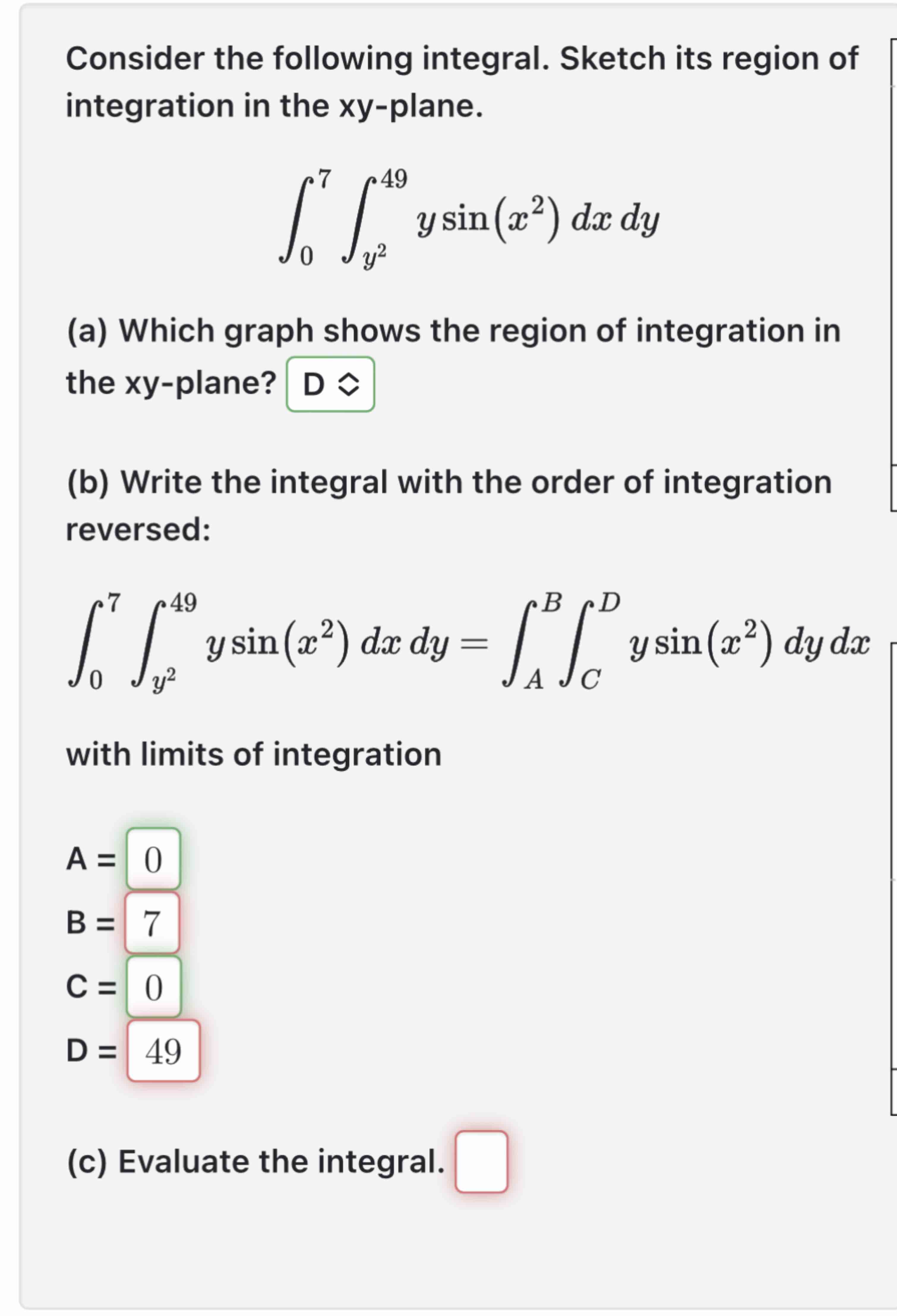 Solved Consider the following integral. Sketch its region | Chegg.com