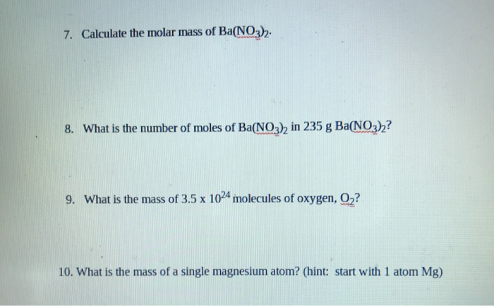 Solved 1 Calculate The Number Of Molecules In 5 50 Moles Of