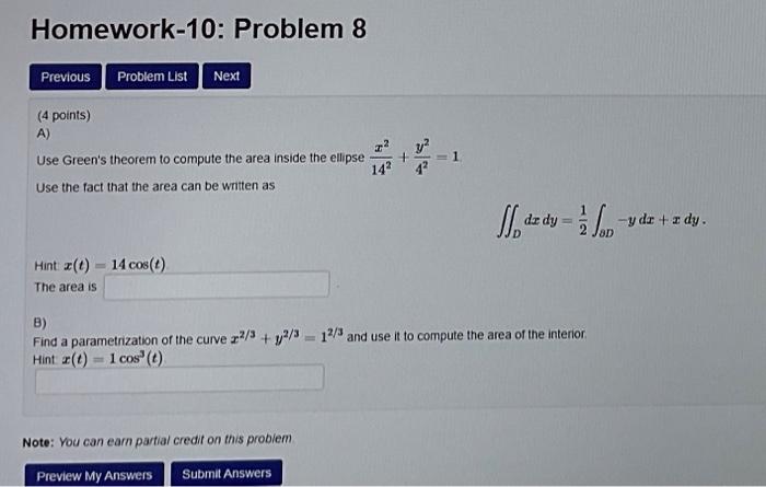Solved Homework 10 Problem 8 Previous Problem List Next 4 0567