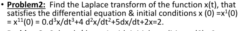 Solved Problem2: Find the Laplace transform of the function | Chegg.com