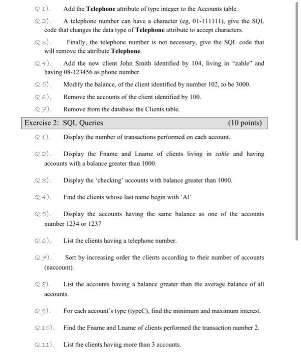 Solved Consider the following scheme of the database that | Chegg.com