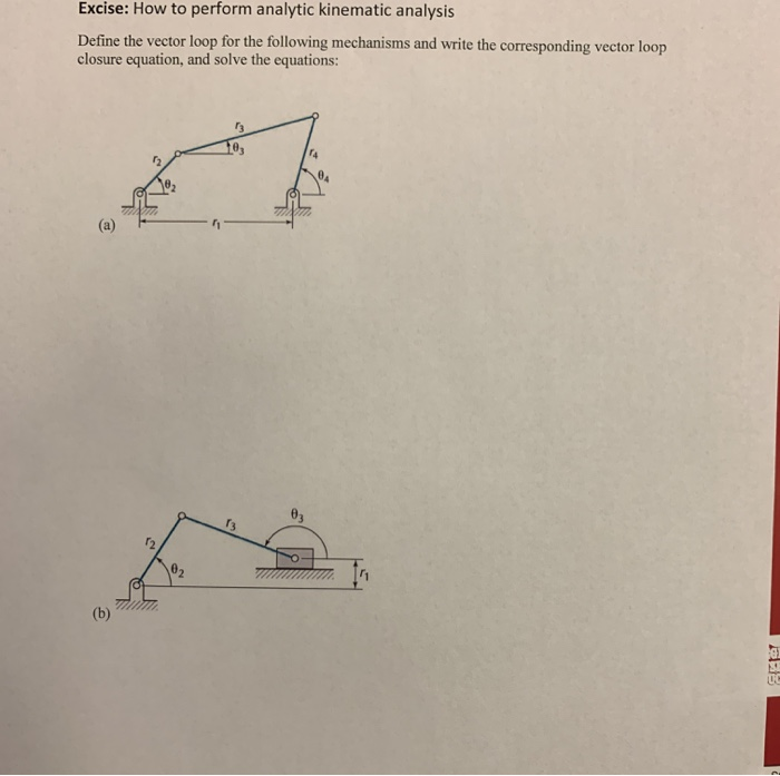 Solved Excise: How to perform analytic kinematic analysis | Chegg.com