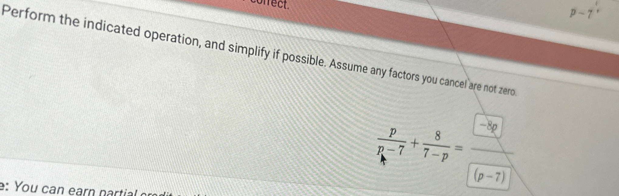 Solved Perform the indicated operation, and simplify if | Chegg.com