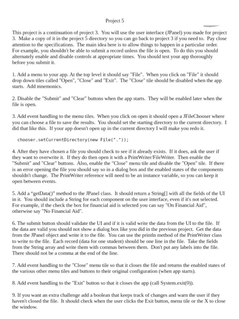 Solved This project is a continuation of project 3. You will | Chegg.com