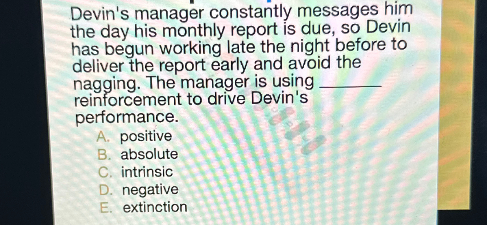 Solved Devin's manager constantly messages him the day his | Chegg.com