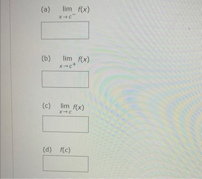 Solved r=−421limx→c−f(x)limx→c+f(x)limx→cf(x) | Chegg.com