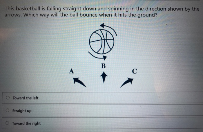 Solved This basketball is falling straight down and spinning | Chegg.com