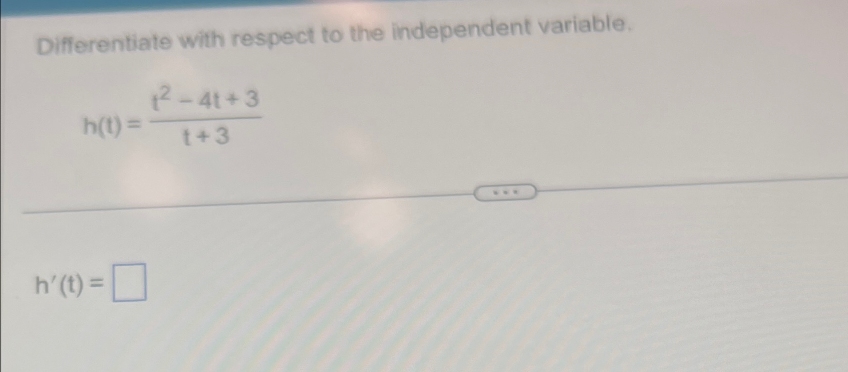 Solved Differentiate with respect to the independent | Chegg.com