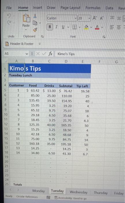 Solved 1 Start Excel. Download and open the file named | Chegg.com