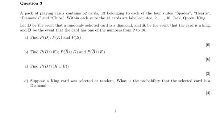 Solved A pack of playing cards contains 52 cards, 13 | Chegg.com