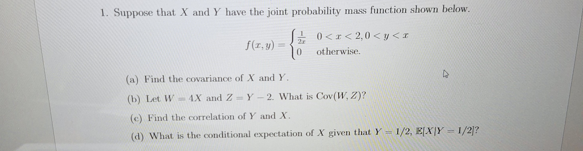 Solved Suppose that x ﻿and Y ﻿have the joint probability | Chegg.com