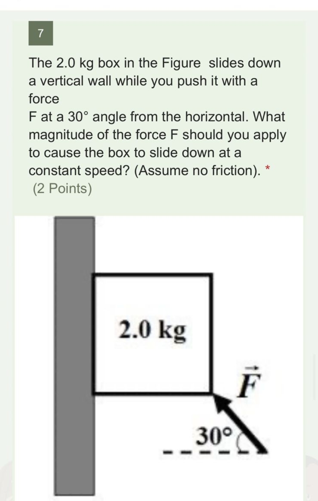 Solved 7The 2.0 ﻿kg box in the Figure slides down a vertical | Chegg.com