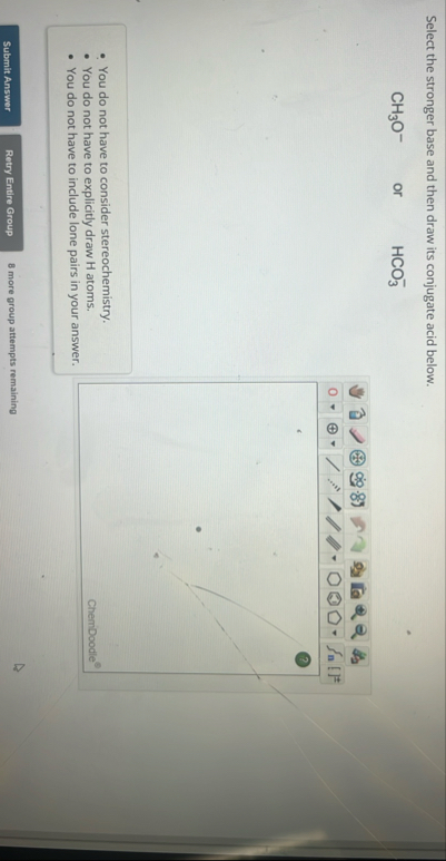 Solved Select the stronger base and then draw its conjugate | Chegg.com
