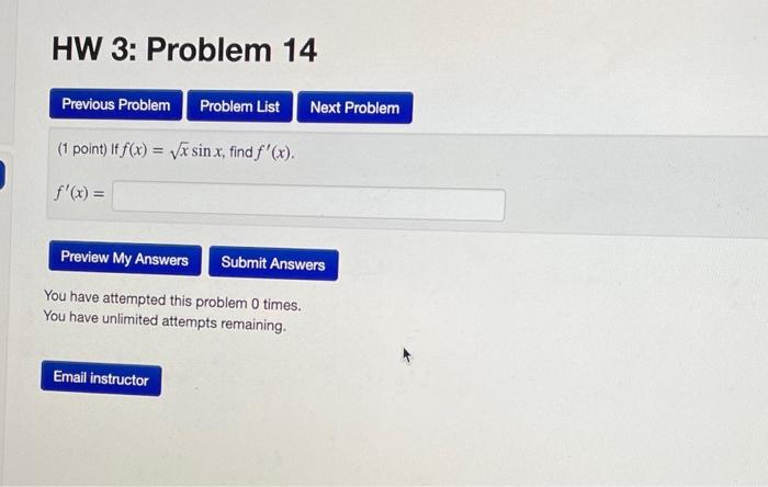Solved HW 3: Problem 6 Previous Problem Problem List Next | Chegg.com