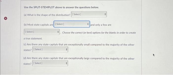 Use The Split Stemplot Above To Answer The Questions 