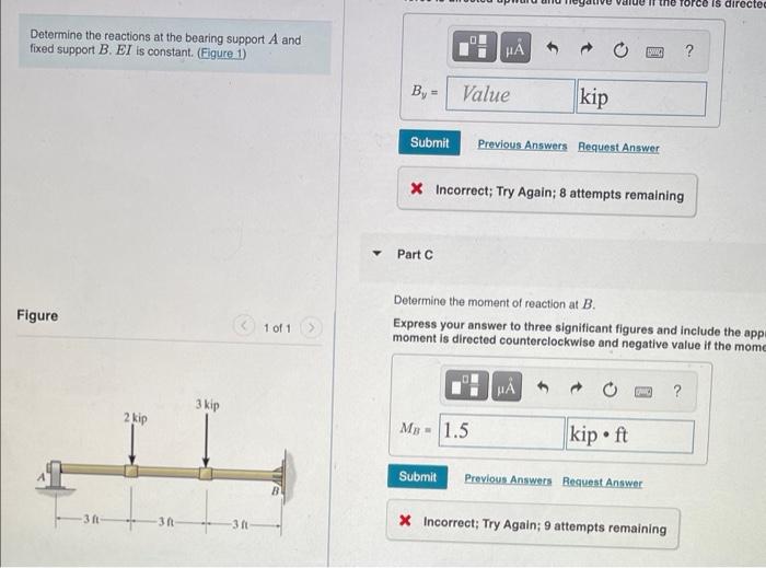 Solved Determine the reactions at the bearing support A and | Chegg.com