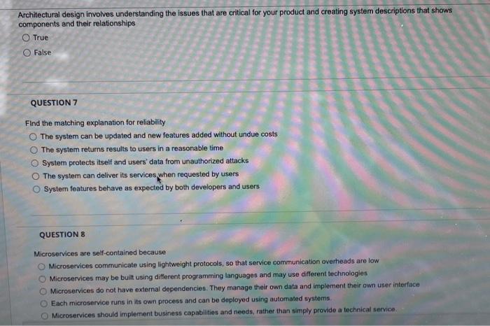 Solved Architectural design involves understanding the | Chegg.com