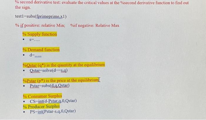 Solved Generate Full Matlab Code By Specifying The Input And