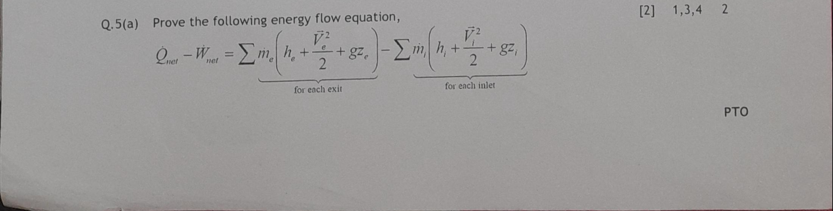 Solved Q.5(a) ﻿Prove the following energy flow | Chegg.com