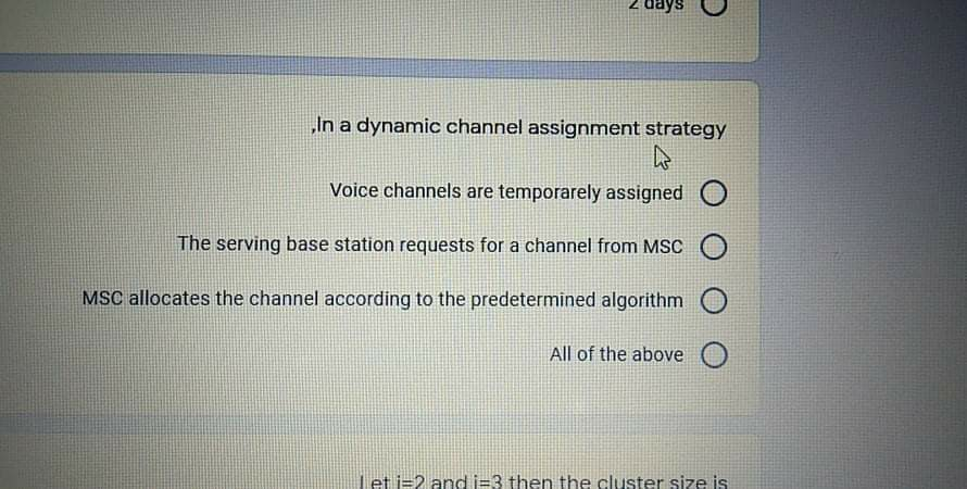 Solved 2 udys U In a dynamic channel assignment strategy | Chegg.com