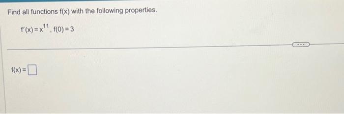 Solved Find all functions f(x) with the following | Chegg.com