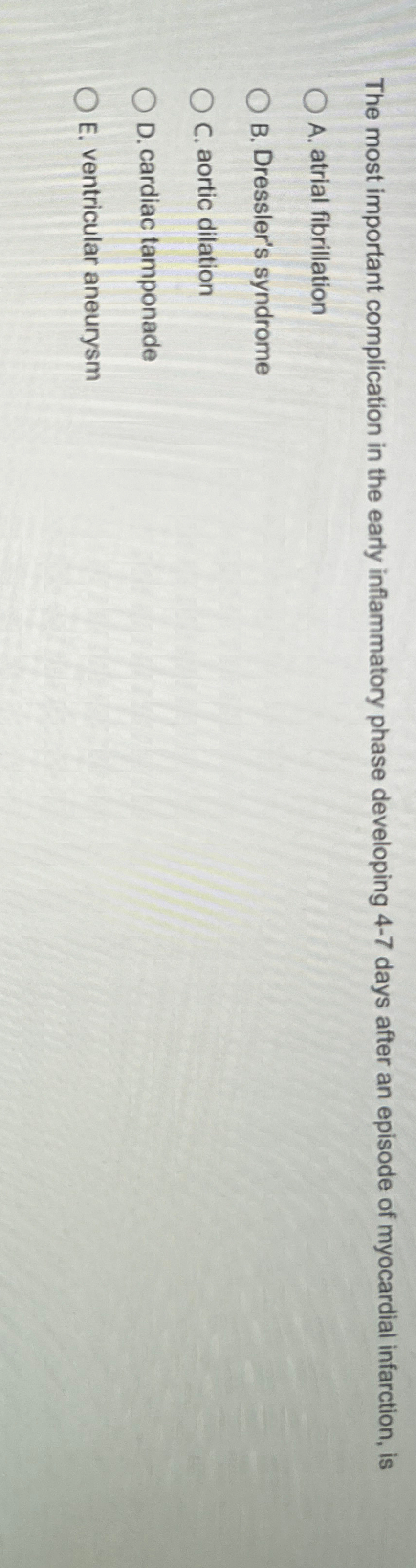 Solved The most important complication in the early | Chegg.com