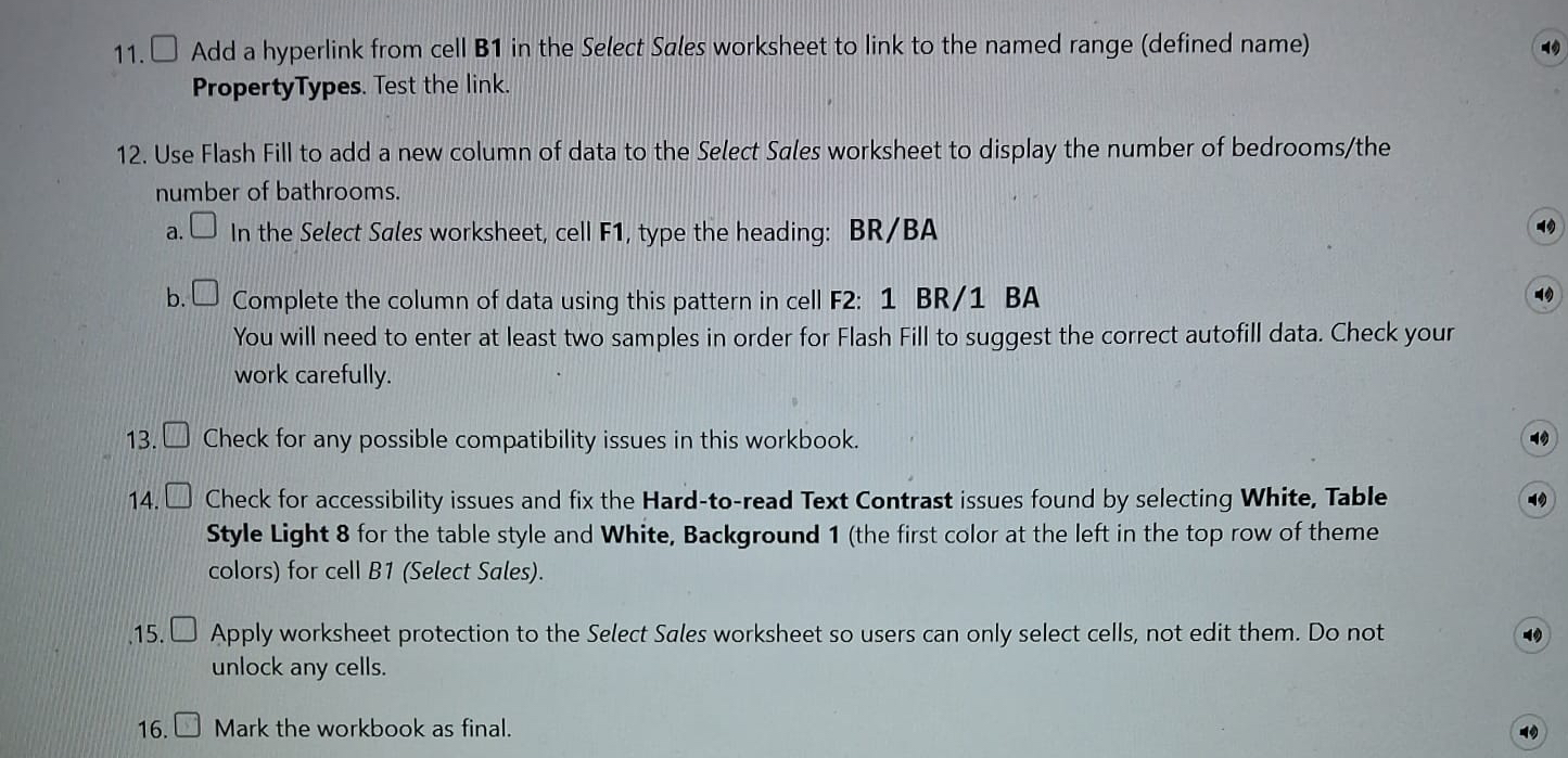 Add a hyperlink from cell B1 ﻿in the Select Sales | Chegg.com