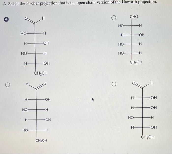 Solved Convert the Haworth projection for a monosaccharide | Chegg.com