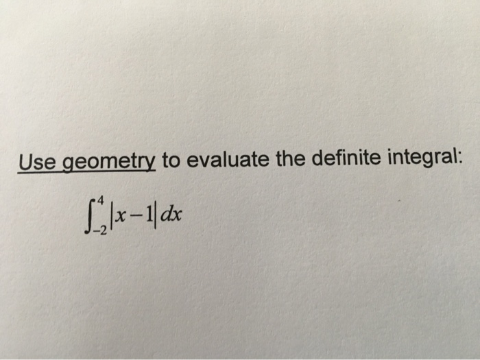 Solved Use geometry to evaluate the definite integral: | Chegg.com